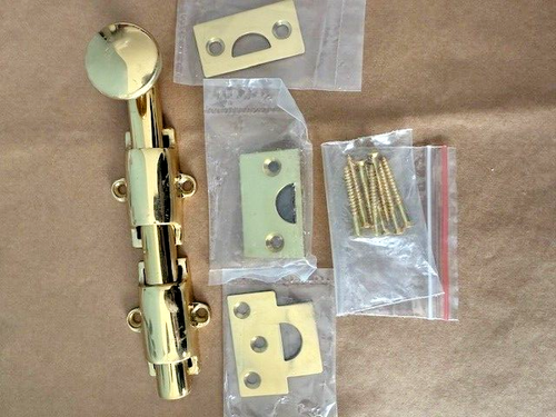 Heavy Duty Solid Brass Dutch Door Surface Bolt | 6" Polished Brass | eBay