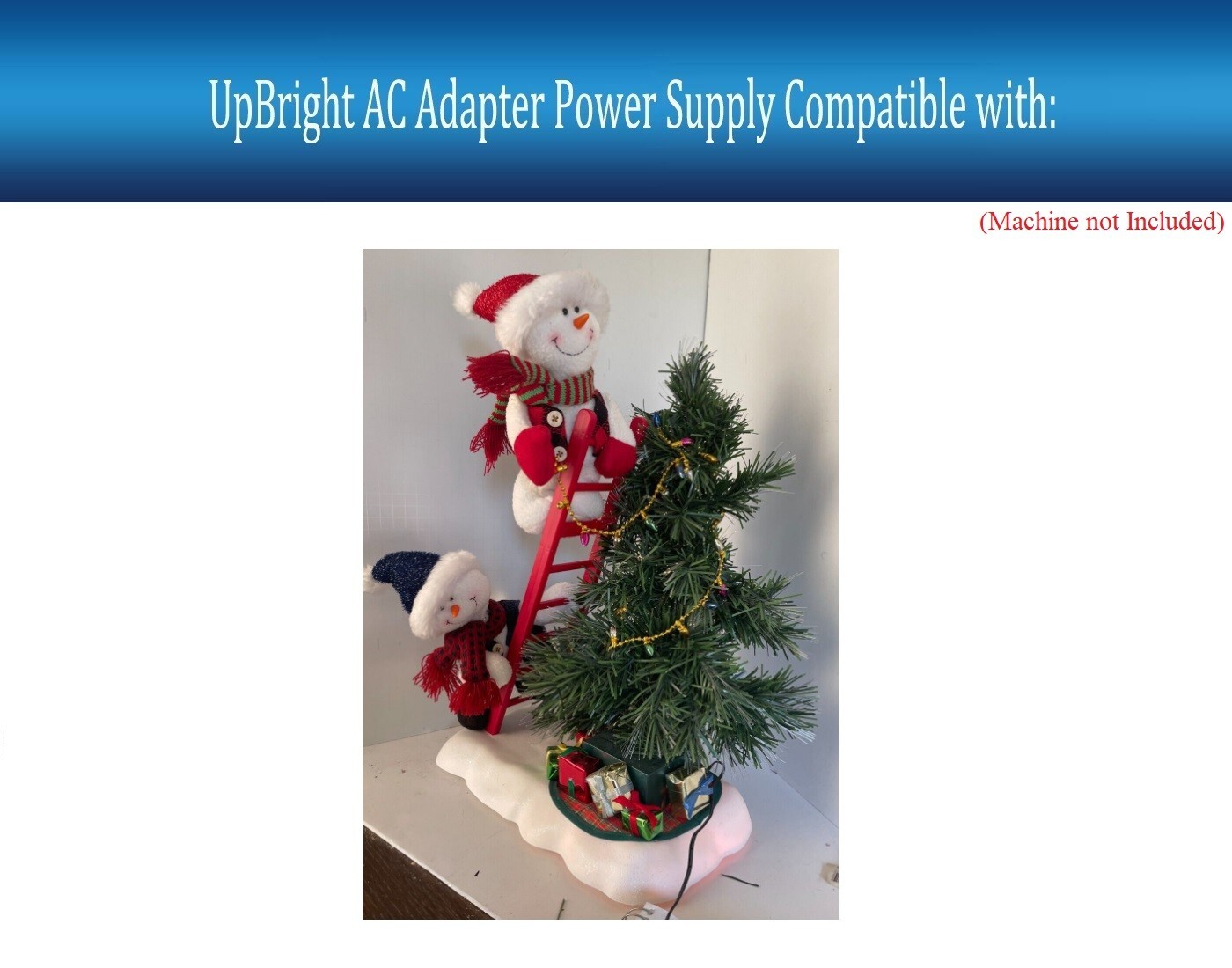 12V AC Adapter For Avon Fiber Optic 20" Trim A Tree Snowmen Christmas ...