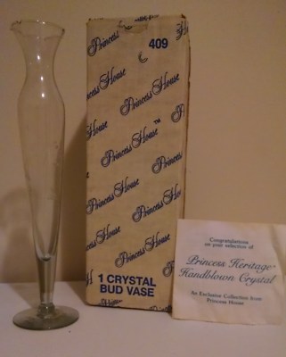 Princess House Princess Heritage Crystal Bud Vase #409 - MINT IN BOX | eBay