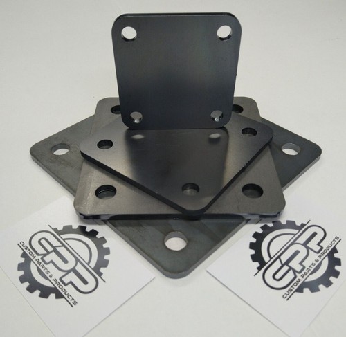 MILD STEEL Square 3-10mm FIXING PLATE 75, 100, 125 & 150 mm Laser Cut 4 ...