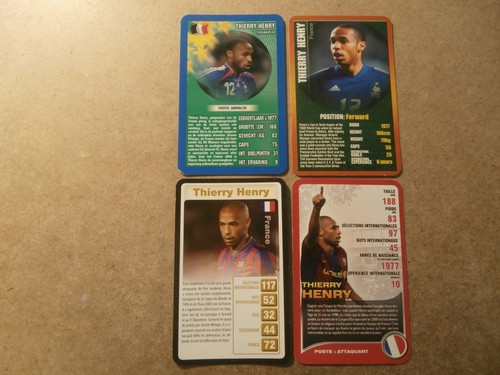 THIERRY HENRY, 4 TRADING FOOTBALL ROOKIE CARDS, COLLECTOR (JT29) | eBay