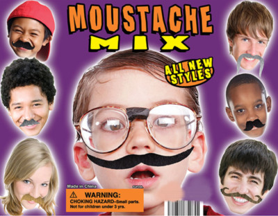 250 VENDING MACHINE MOUSTACHE TOYS 2" CAPSULES TOY FILLED 2 INCH MIX ...