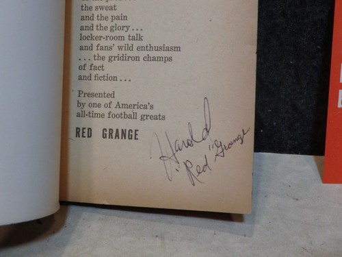 Chicago Bears RED GRANGE AUTOGRAPH SIGNED FAVORITE FOOTBALL STORIES ...