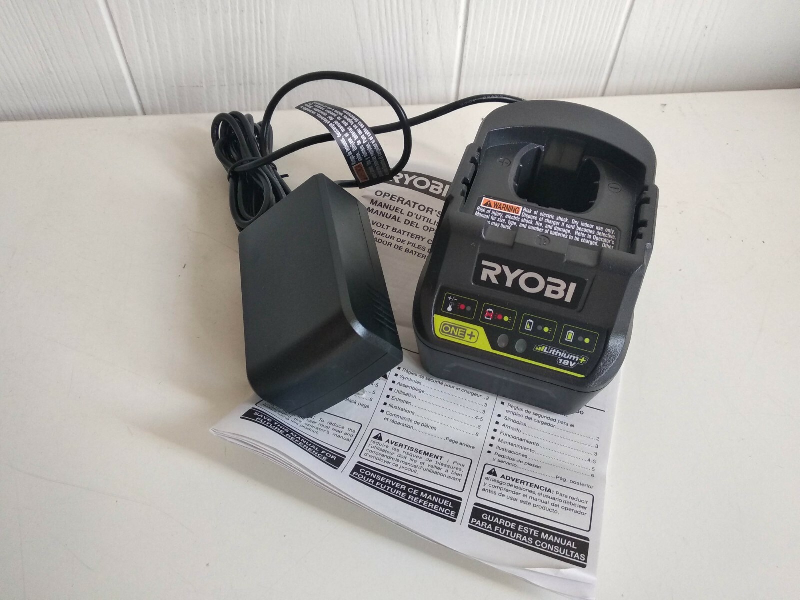 "Pick Your Own" New 18v Ryobi P118B Lithium Ion Charger & Ryobi Battery ...