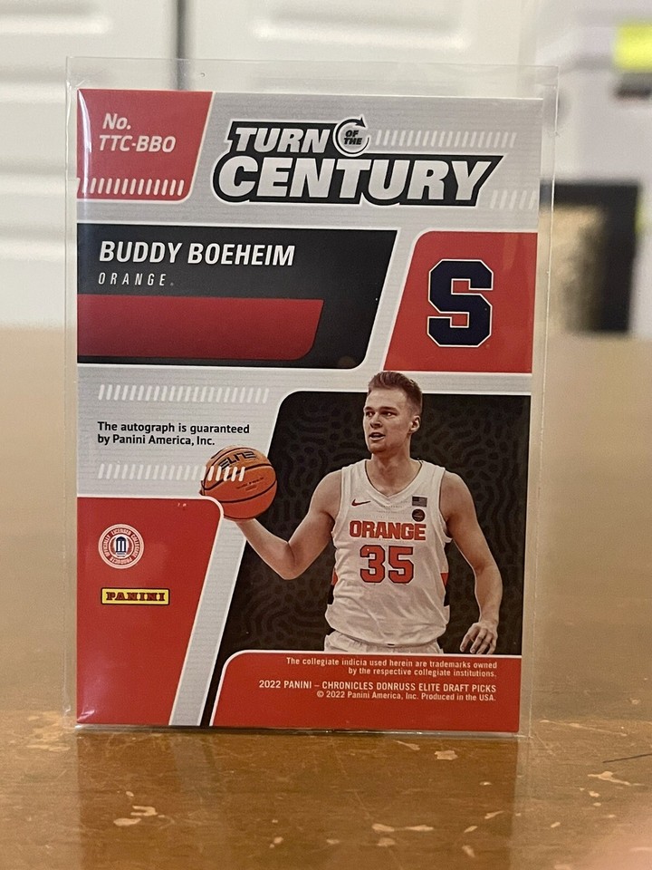 2022-23 Panini Elite Buddy Boeheim Turn Of The Century RC Auto (Pistons ...