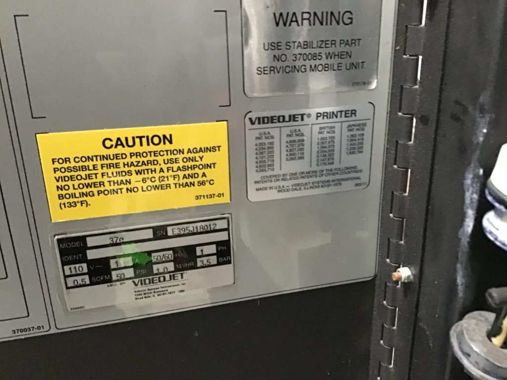 Videojet 37E ink jet printer bottle marking machine | eBay