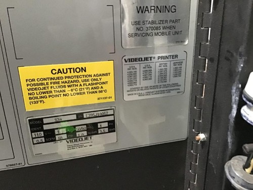 Videojet 37E ink jet printer bottle marking machine | eBay