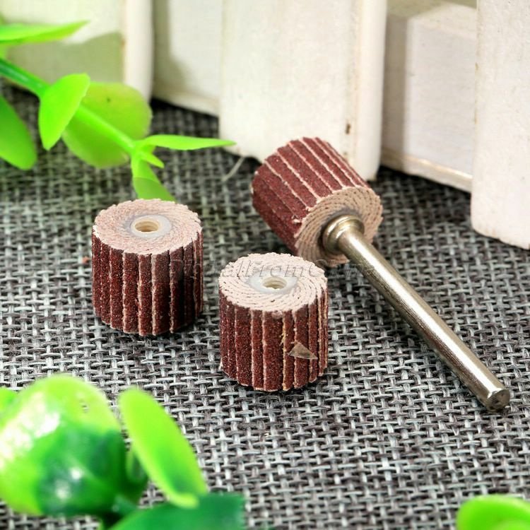 10Pcs 240# Grit Sanding Sandpaper Flap Wheel For Power Rotary Tool Dia ...