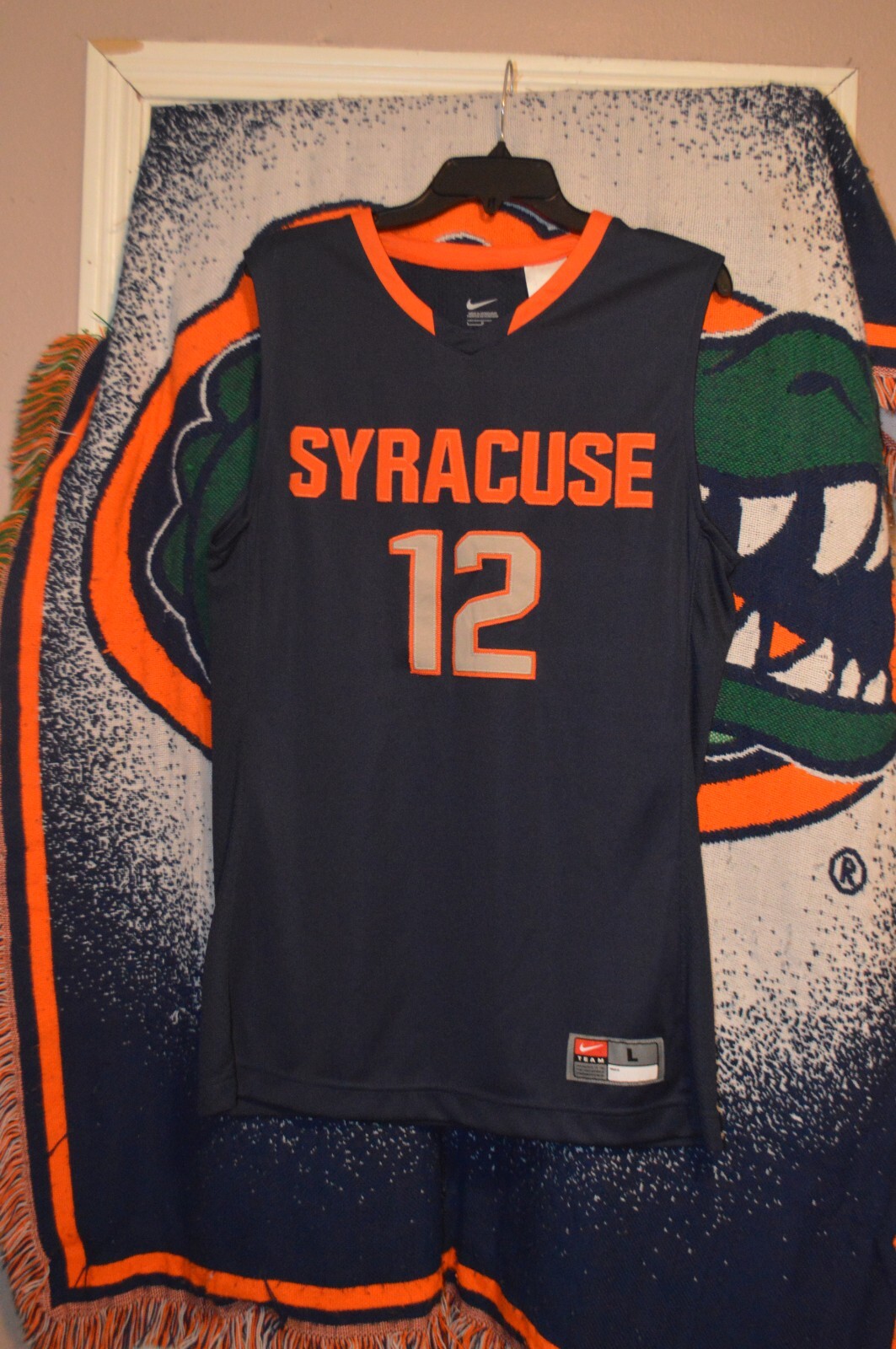 NIKE TEAM NCAA AUTHENTIC SYRACUSE ORANGE BASKETBALL STITCHED JERSEY #12 ...