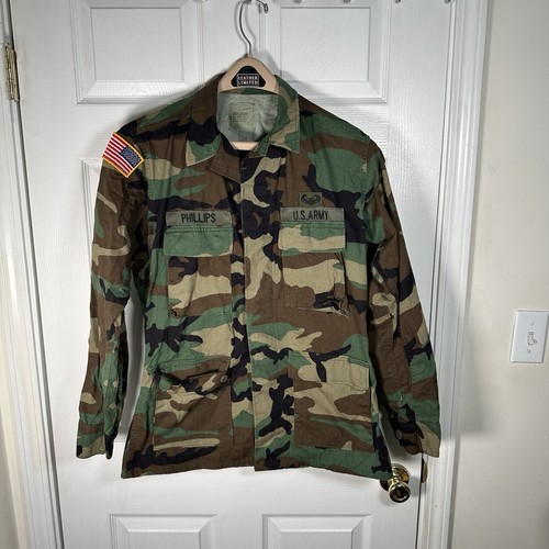 Vintage US Army Woodland Camouflage BDU Jacket Medium Regular | eBay