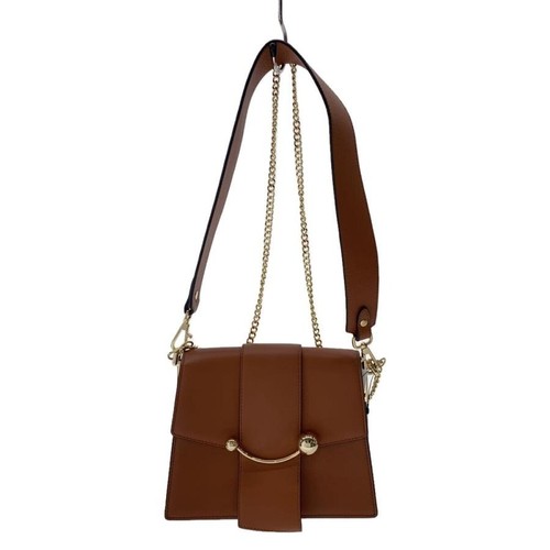 STRATHBERRY BOX CRESCENT Shoulder Bag Brown Leather Used from jp | eBay