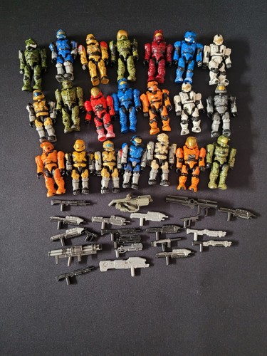 HALO MEGA BLOKS MINI FIGURES LOT 21 SPARTANS W/ ACCESSORIES | eBay