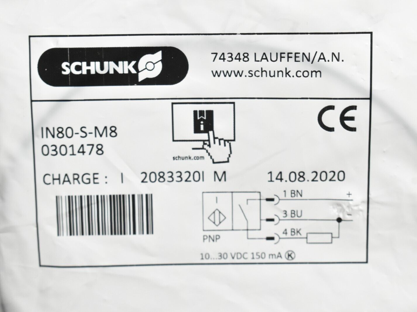 SCHUNK 0301478 in 80/s-m8 Proximity Sensor for sale online | eBay
