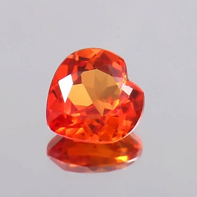 AAA Natural Ceylon Padparadscha Sapphire Heart Shape Loose Gemstone Cut ...
