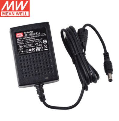 MEANWELL Power Adapter 18W GST18U12-P1J 12V 1.5A | eBay