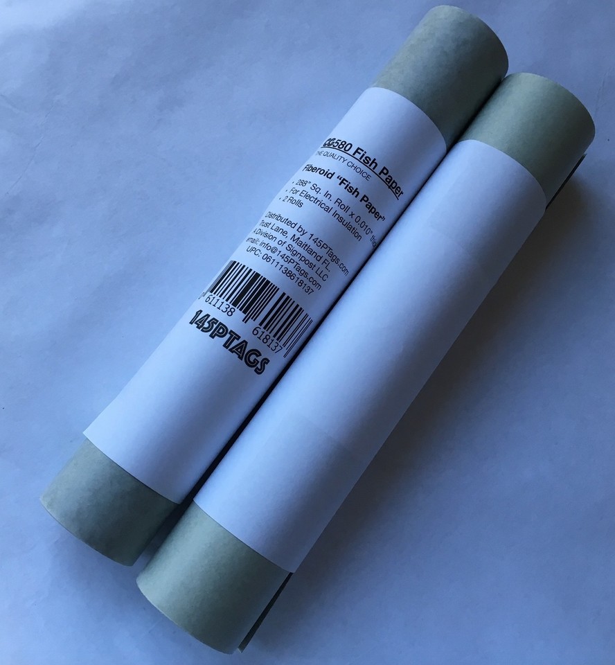 Fish Paper CG580 Insulating Fibrous LIGHT GREY Fishpaper Rolls 12" x 24 ...