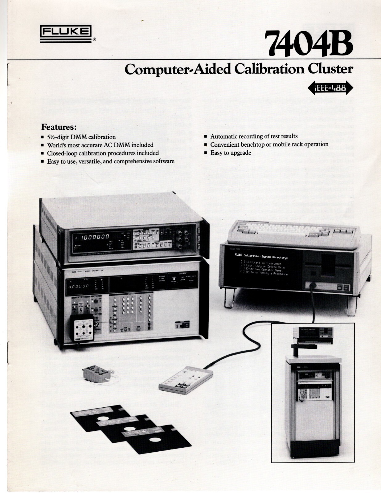 Fluke 7404B Computer-Aided Calibration Cluster Product Catalog | eBay