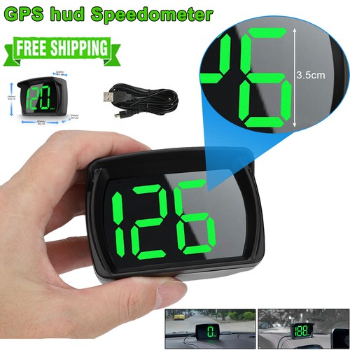 HUD GPS Head Up Display Speedometer Odometer Car Digital Speed MPH ...