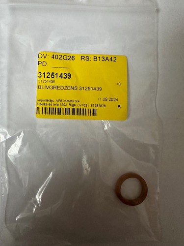 1X ORIGINAL Turbo Return Pipe Oil Seal 31251439 FOR Volvo,GENUINE | eBay