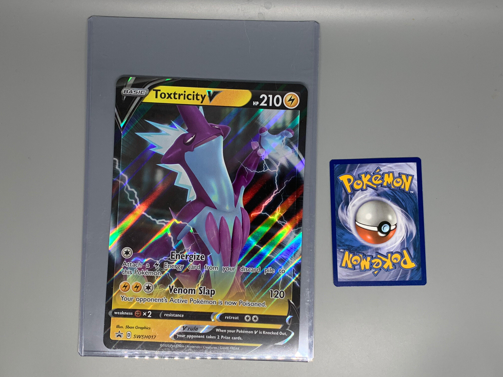 Toxtricity V Pokemon TCG Sword & Shield Oversized Jumbo Foil Black Star ...