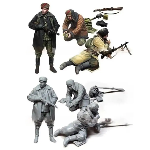 1/35 3pcs Resin Model Kit Soviet Soldiers Partisans WW2 Unpainted | eBay