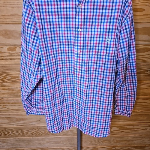 CHAPS Easy Care Plaid Button Down Shirt Blue Red Long Sleeve Size 2XB ...