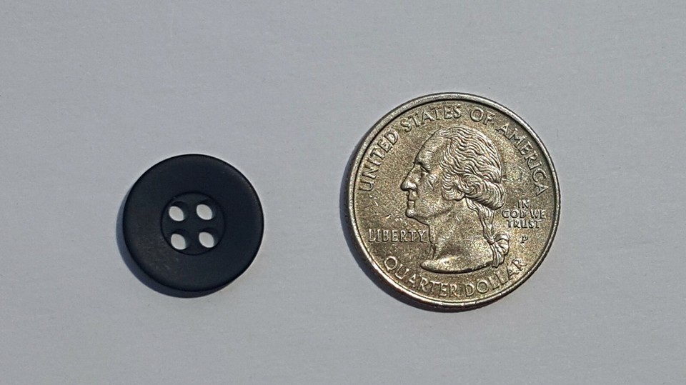 Dark Navy Blue Buttons, 4 Hole Sewing/Crafts Buttons 15mm - 12 Pieces ...