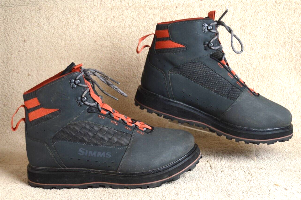 SIMMS Fly Fishing Wading Boots Men's 12 M Lace Up Gray | eBay