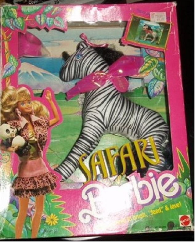 Safari Barbie Zizi Zebra Plush Doll Accessory In Box 1988 by Mattel | eBay