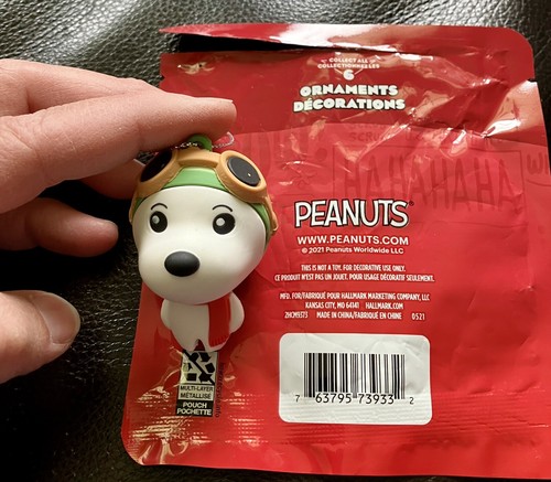 Hallmark 2021 Peanuts Mystery Ornament NEW c Bag SNOOPY Flying Ace Brown Goggles | eBay
