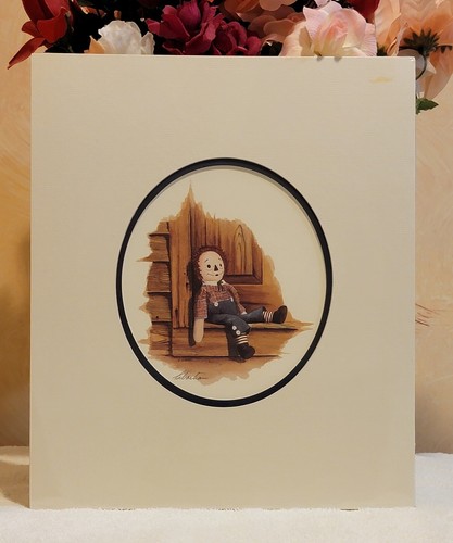 Stephen Sebastian Raggedy Andy in Oval Lithograph 11 X 13 in. Unframed ...