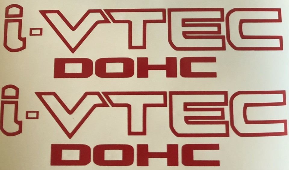 (2) Two i-VTEC DOHC Emblem BLACK Vinyl Decal Stickers FREE SHIPPING | eBay