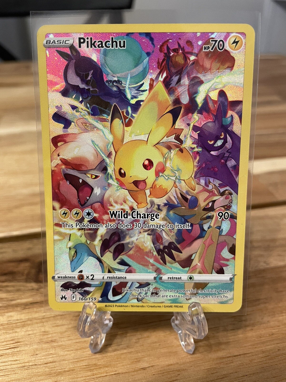 Pokemon TCG Secret Rare Pikachu 160/159 Crown Zenith Holo NM Card | eBay