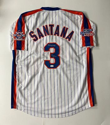 Rafael Santana Autographed Custom NY Mets Jersey with 86 WS Champs ...