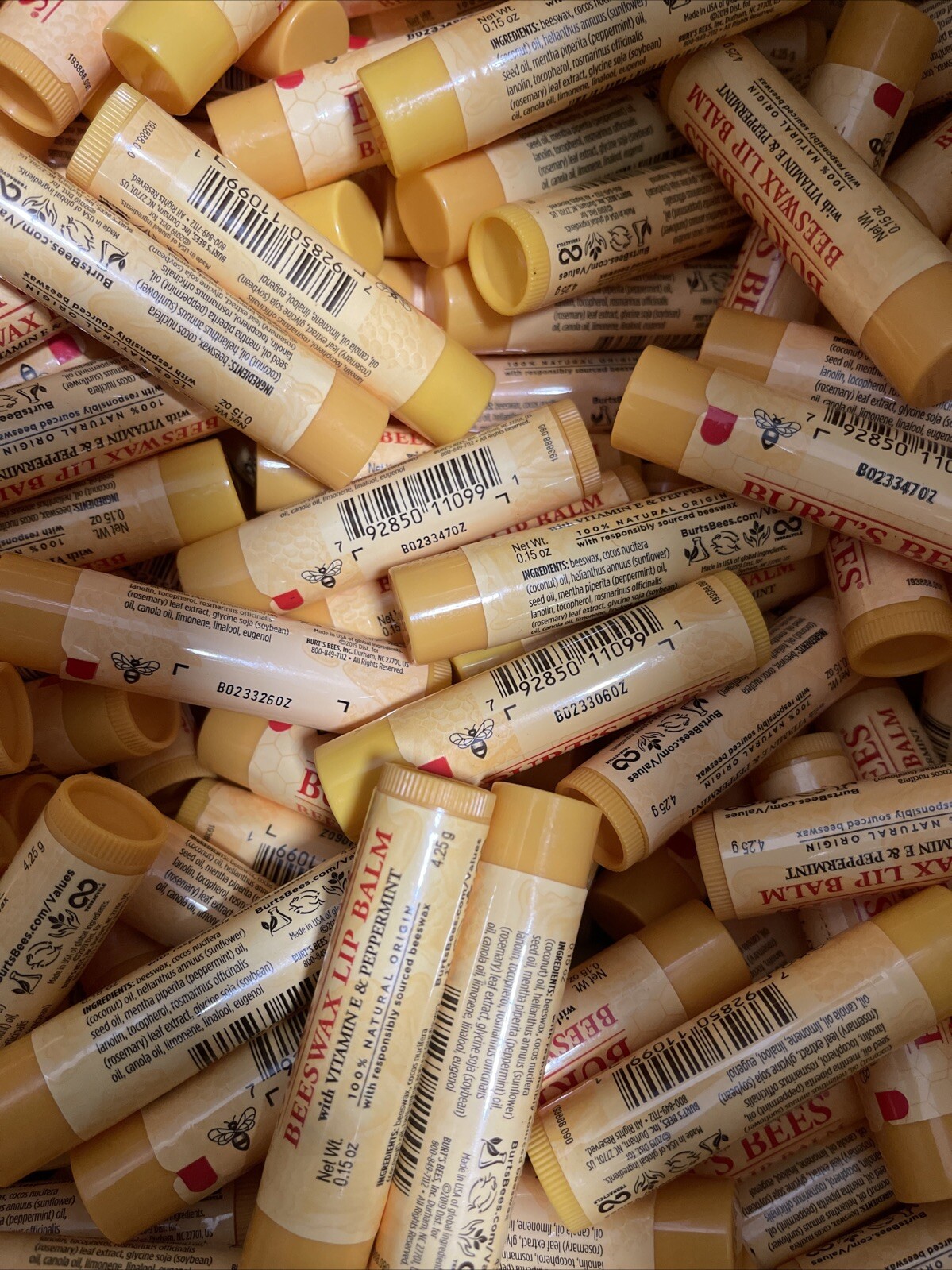 Lot of 100 Burt’s Bees Beeswax Lip Balms New & Sealed | eBay