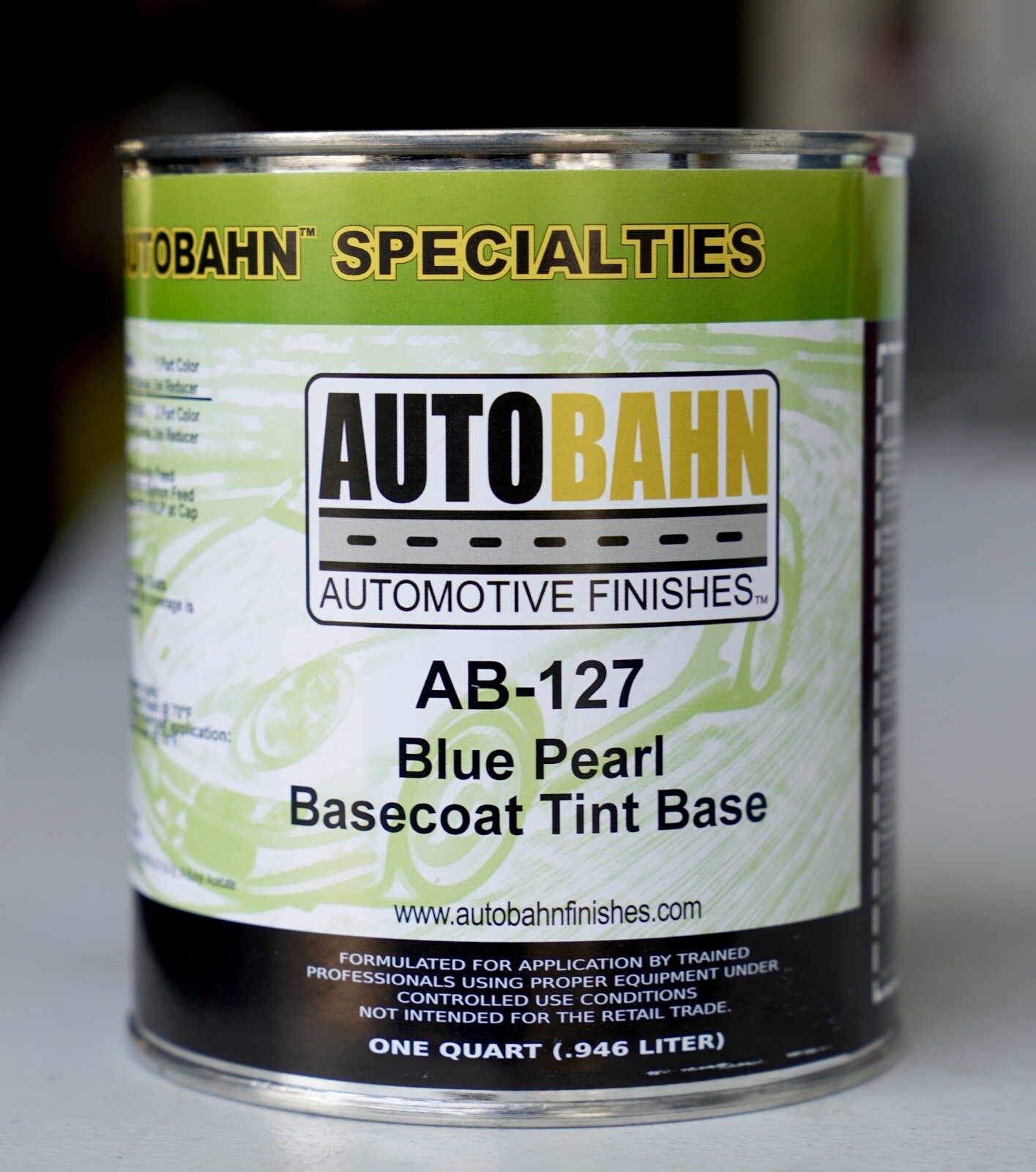 Autobahn AB-127 Blue Pearl Basecoat Tint Base Urethane Auto Paint QUART ...