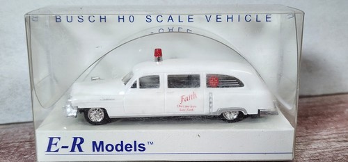 ER / Busch Models 92502 White Cadillac 1952 Ambulance Plastic HO Model ...