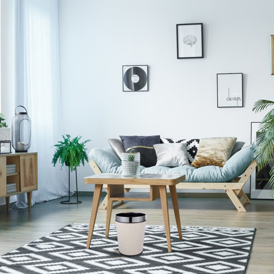 Household Garbage Can Bathroom Trash Can Retro Waste Bucket Living Room ...