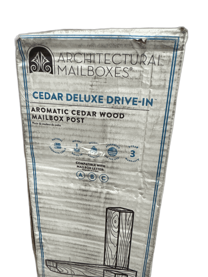 Architectural Mailboxes Cedar Deluxe, Drive-In, Crossarm, Mailbox Post ...