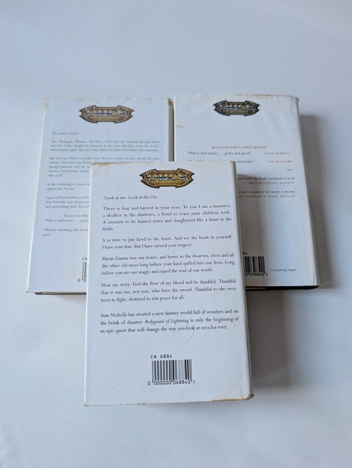 Stan Nicholls Orcs First Blood Trilogy Books | eBay UK