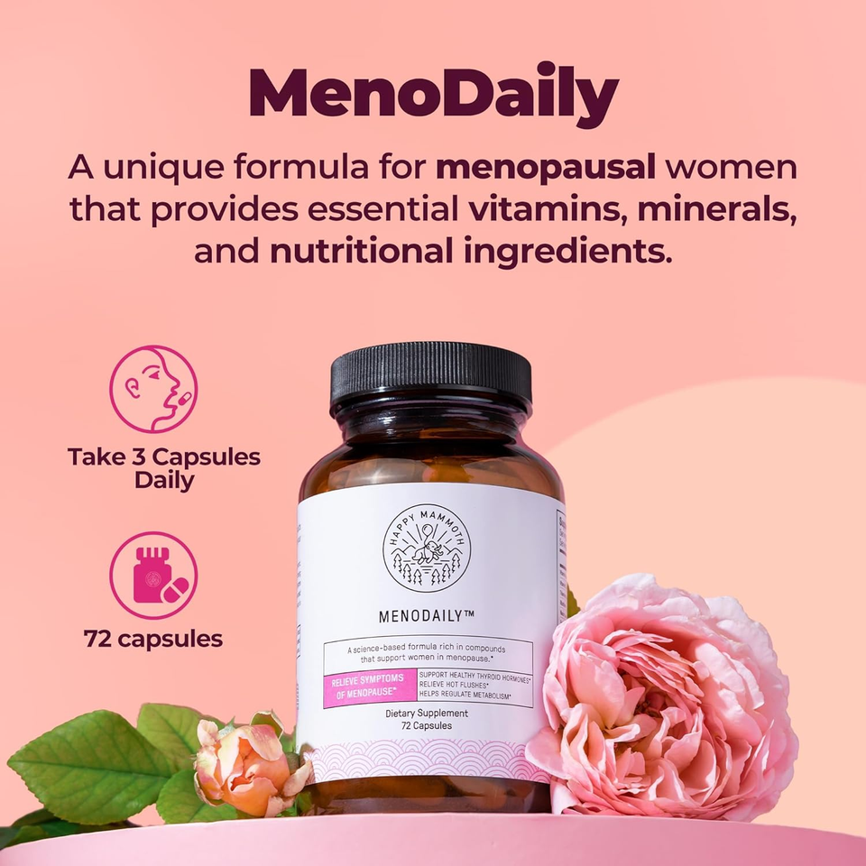 Happy Mammoth Meno Daily Menopause Vitamins & Supplements for Women ...
