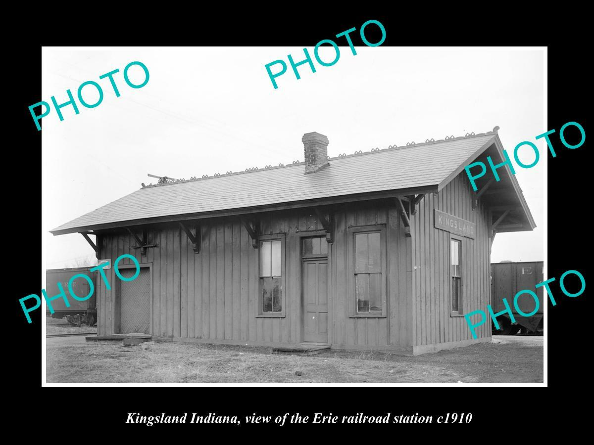 OLD 6 X 4 HISTORIC PHOTO OF KINGSLAND INDIANA ERIE RAILROAD STATION ...