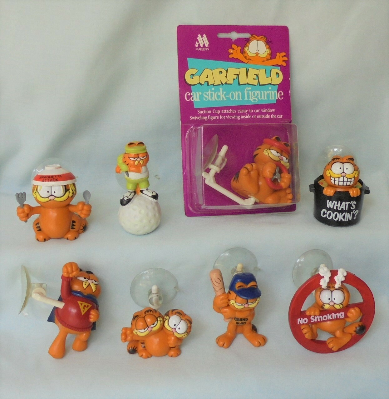 Garfield The Cat Car Stick On Window Suction Cup Vinyl Pvc Figurine ...