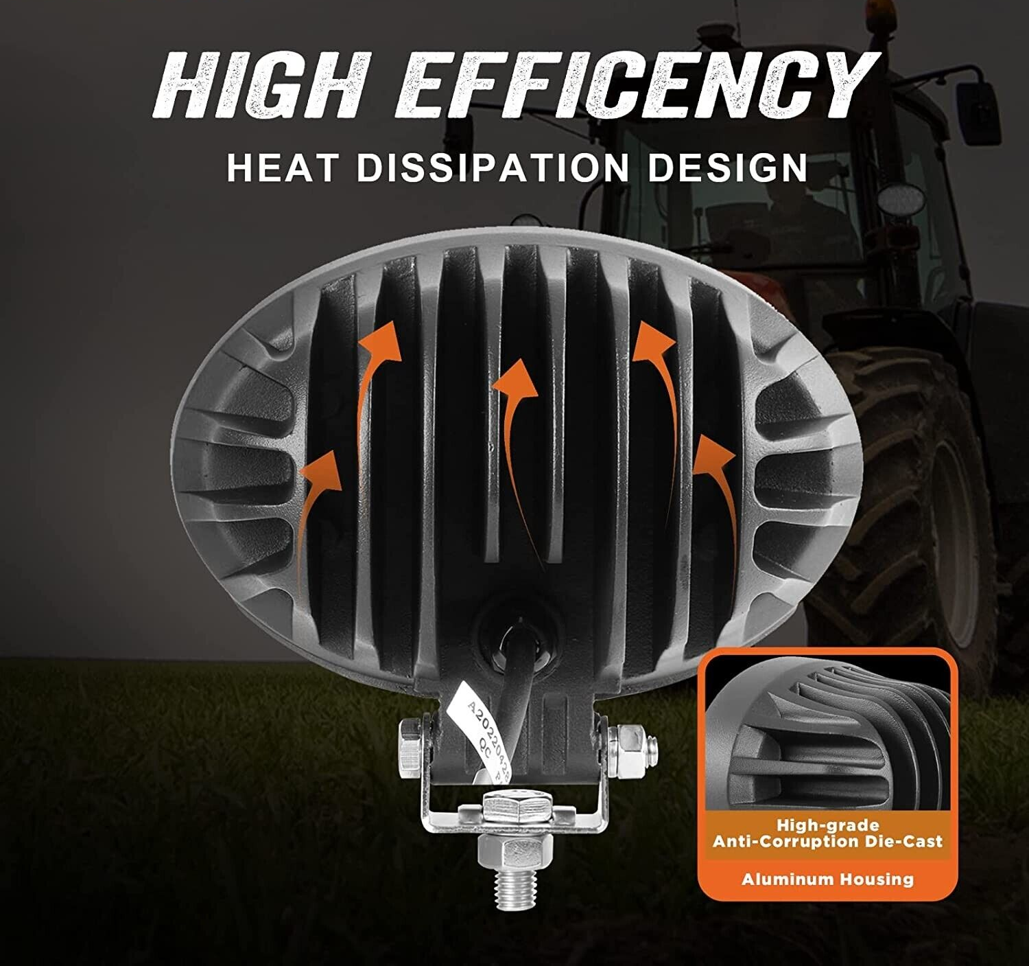 65W LED Flood Lights Waterproof Working Lamp for John Deere Tractor ...