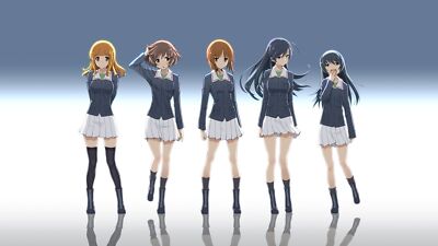 Anime girls und panzer oarai girls academy school Playmat Game Mat Desk ...