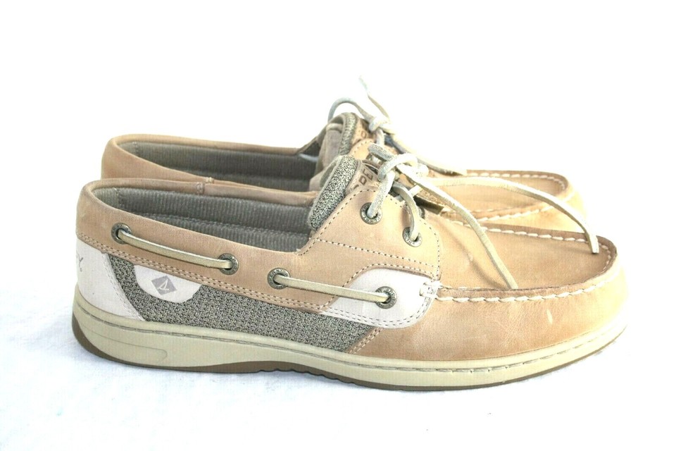 SPERRY BLUEFISH 2 EYE LINEN/OAT 9276629 MEMORY FOAM WOMEN'S | eBay