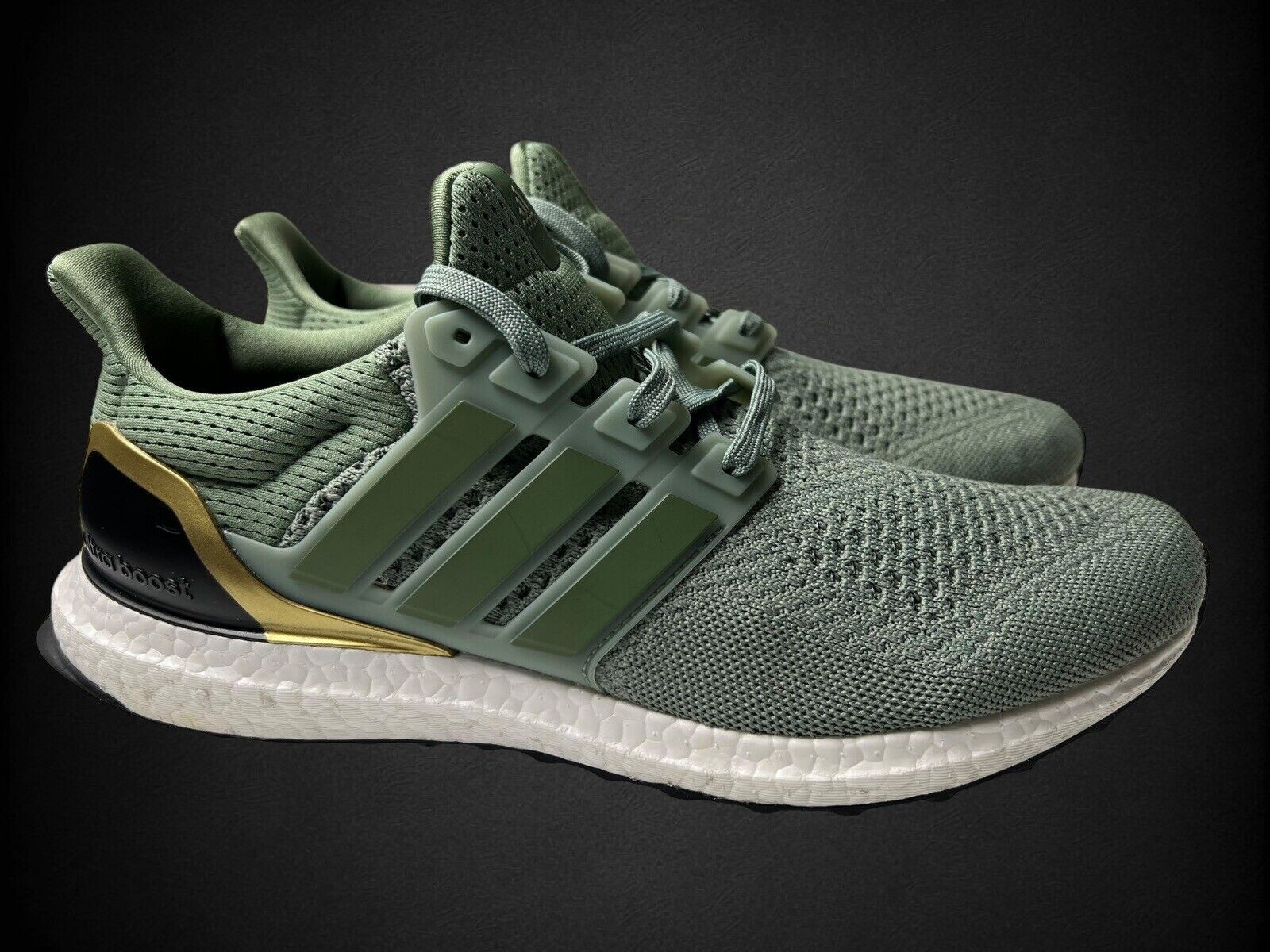Adidas UltraBoost 1.0 Men Running Shoes Silver Green Gold Size US 8.5 ...