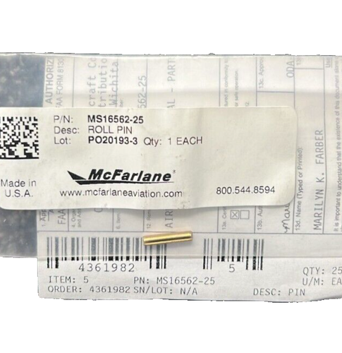 Cessna- PIN - P/N: MS16562-25 (2ct) | eBay