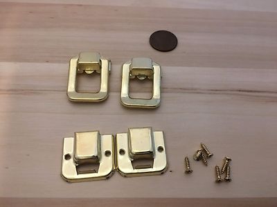 2 Pieces - Gold style hasp small box hardware lock latch latches ...