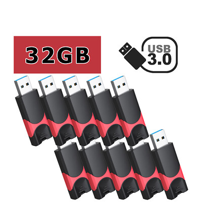 32GB 10 Pack Retractable USB 3.0 Flash Drive High Speed Memory Stick ...